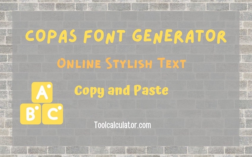 Copas Font Generator